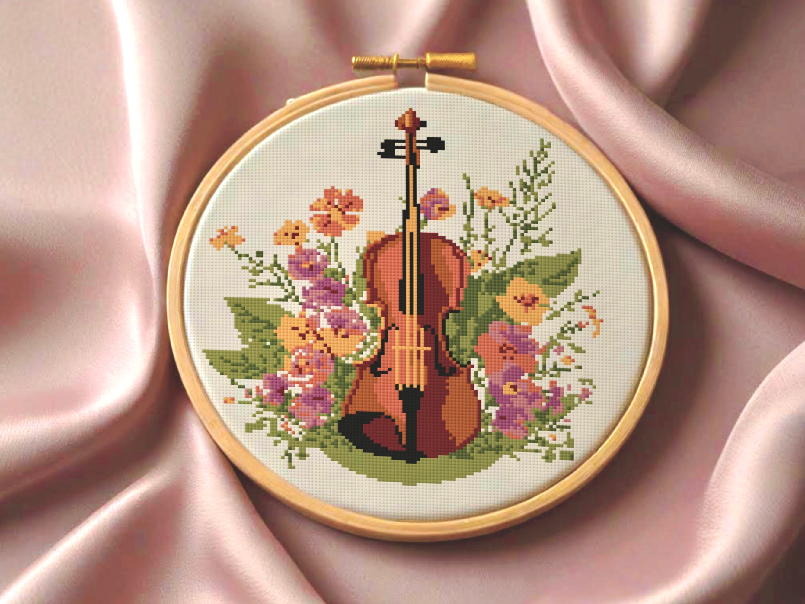 Musical Instruments Bundle Cross Stitch Patterns, Piano Guitar Violin ...