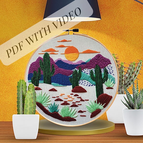 Desert Embroidery Kit - Etsy