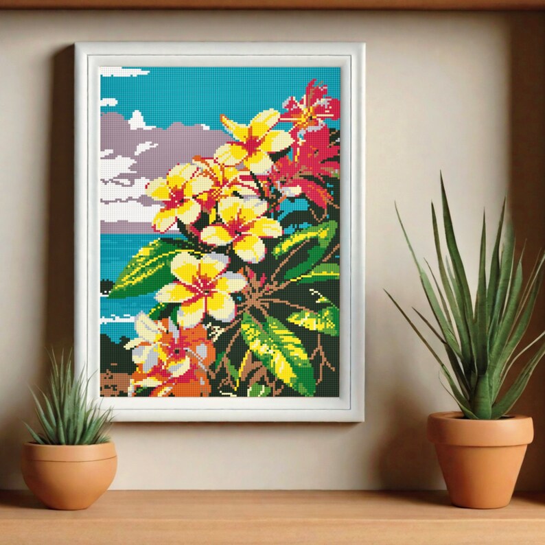 Hawaii Cross Stitch Pattern, Tropical Cross Stitch, Hawaii Embroidery ...