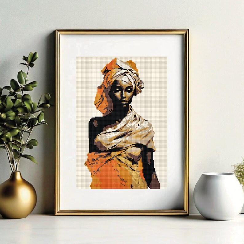 Tribal Art African Women Cross Stitch Set Patterns, Traditional African ...