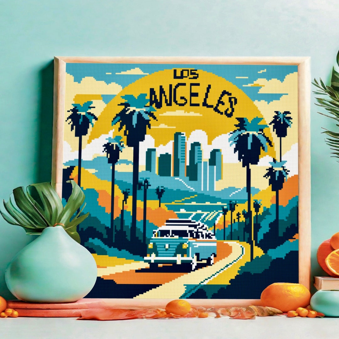Los Angeles Cross Stitch California Cross Stitch Los Angeles Embroidery ...
