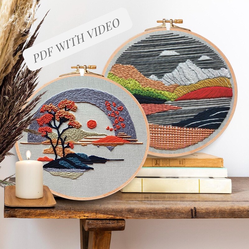 Modern Embroidery Pattern - Etsy