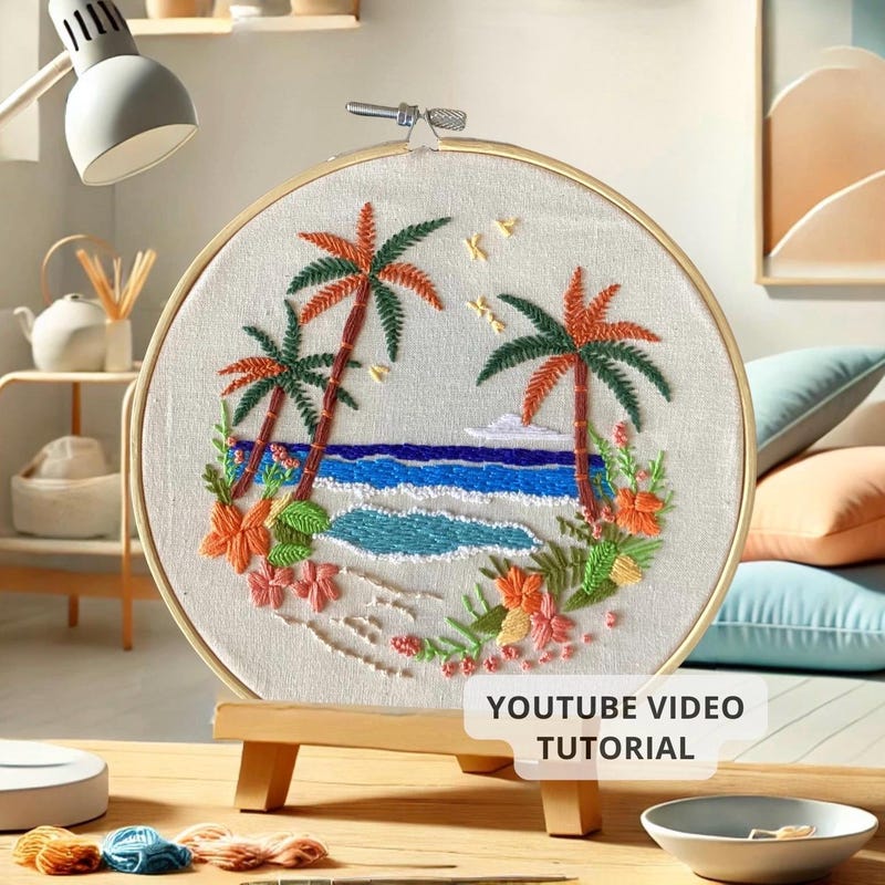 Coastal Embroidery - Etsy