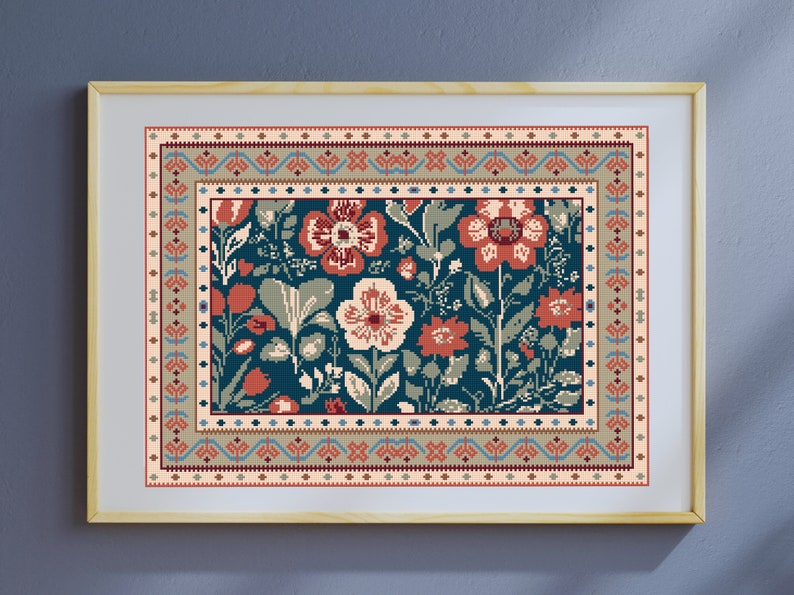 Large Sampler Traditional Cross Stitch Full Coverage Pattern With Few ...