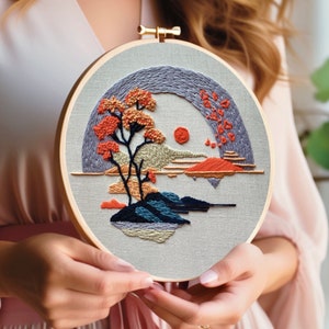 Minimal Landscape Scenery Embroidery Patterns With Video Tutorial ...