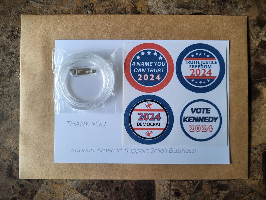 2024 Election Pin 1.5 Inch, Reusable W/ 4 Stickers - Etsy