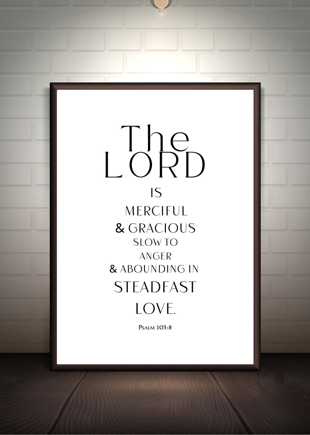 Psalm 103:8 Printable Bible Verse Wall Art, Christian Father's Day Gift ...