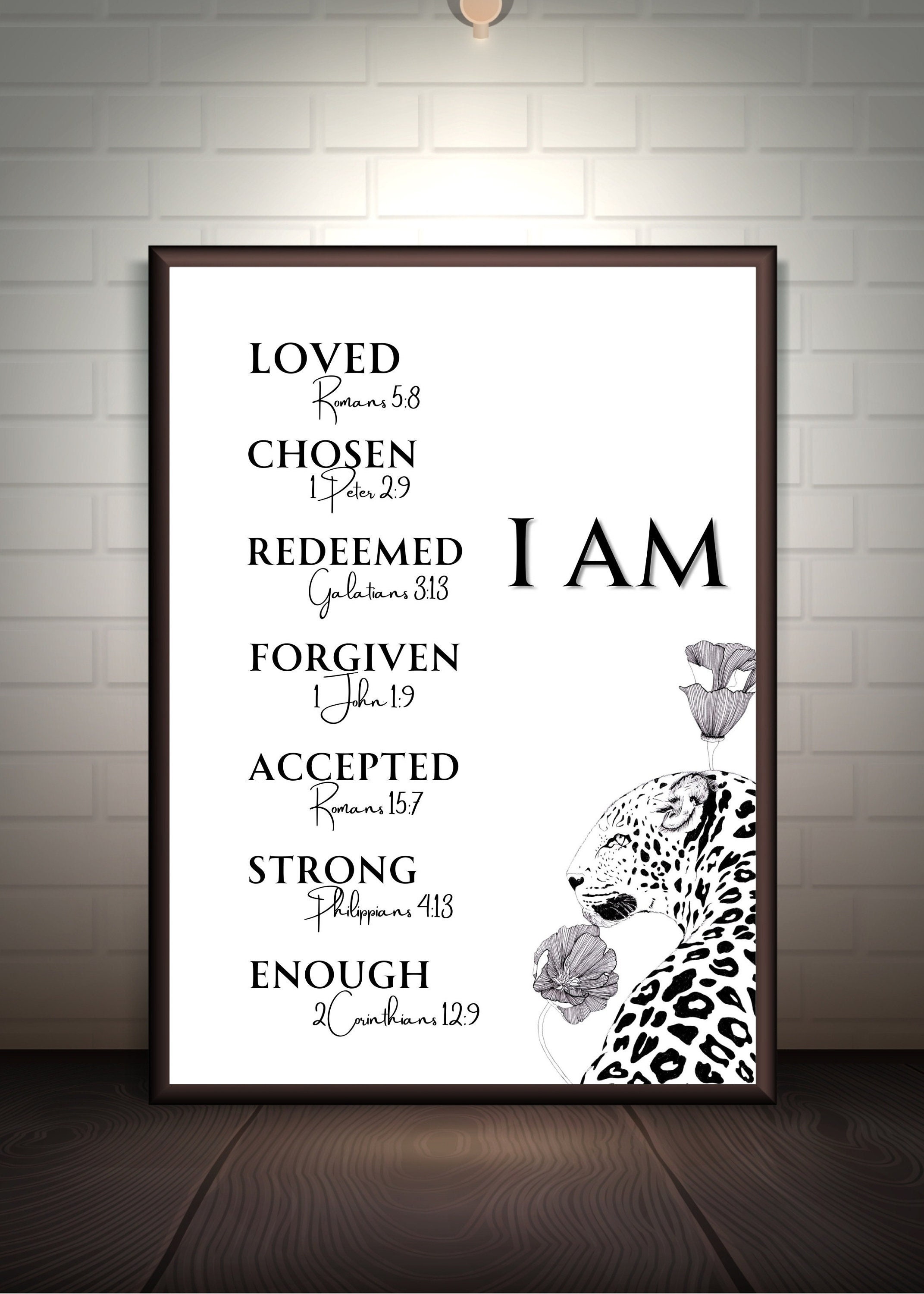 Identity in Christ, Printable Wall Art, Christian Scripture ...