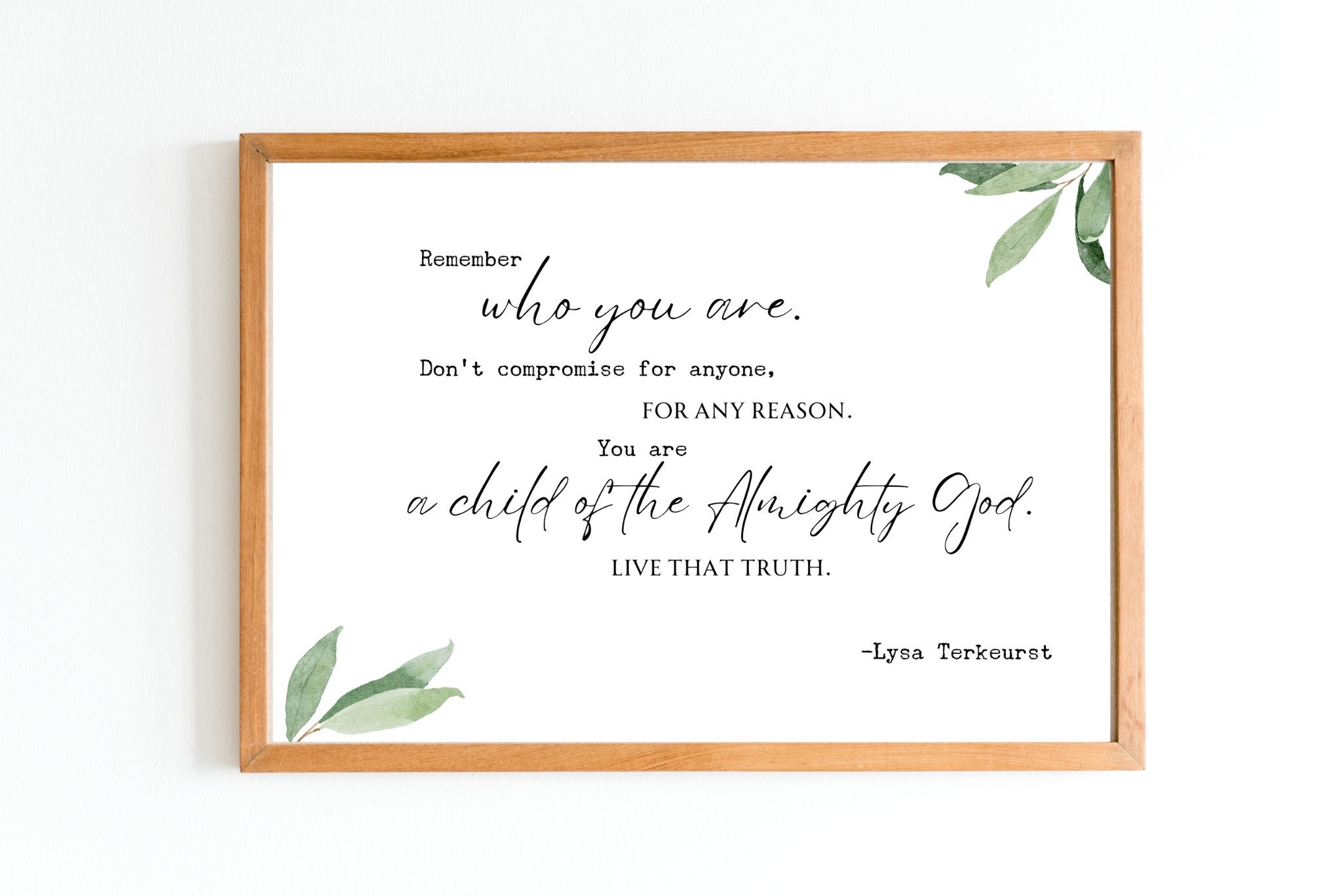 Christian Quote Horizontal Bible Verse Wall Art Printable Wall Art ...