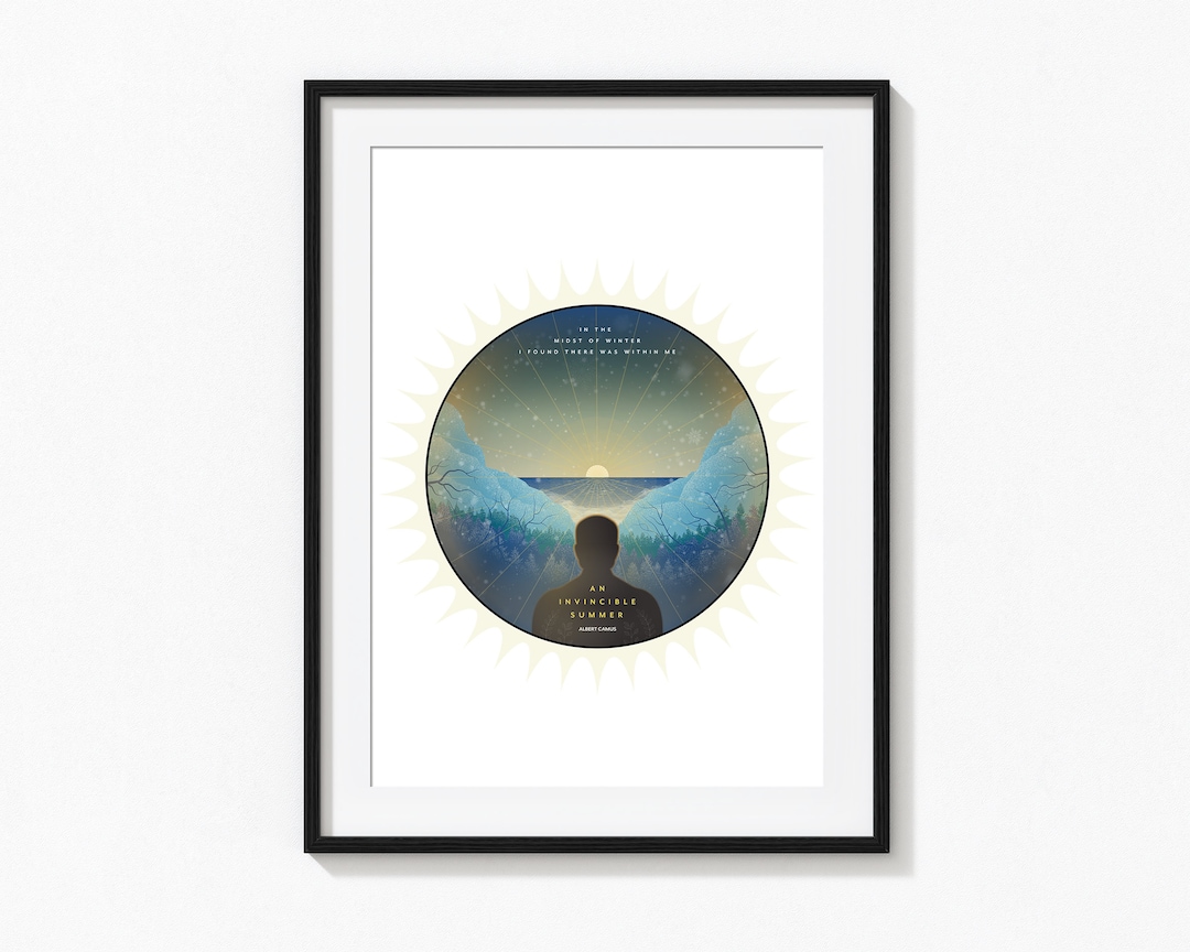 Albert Camus - an Invincible Summer - Landscape Vector Illustration ...