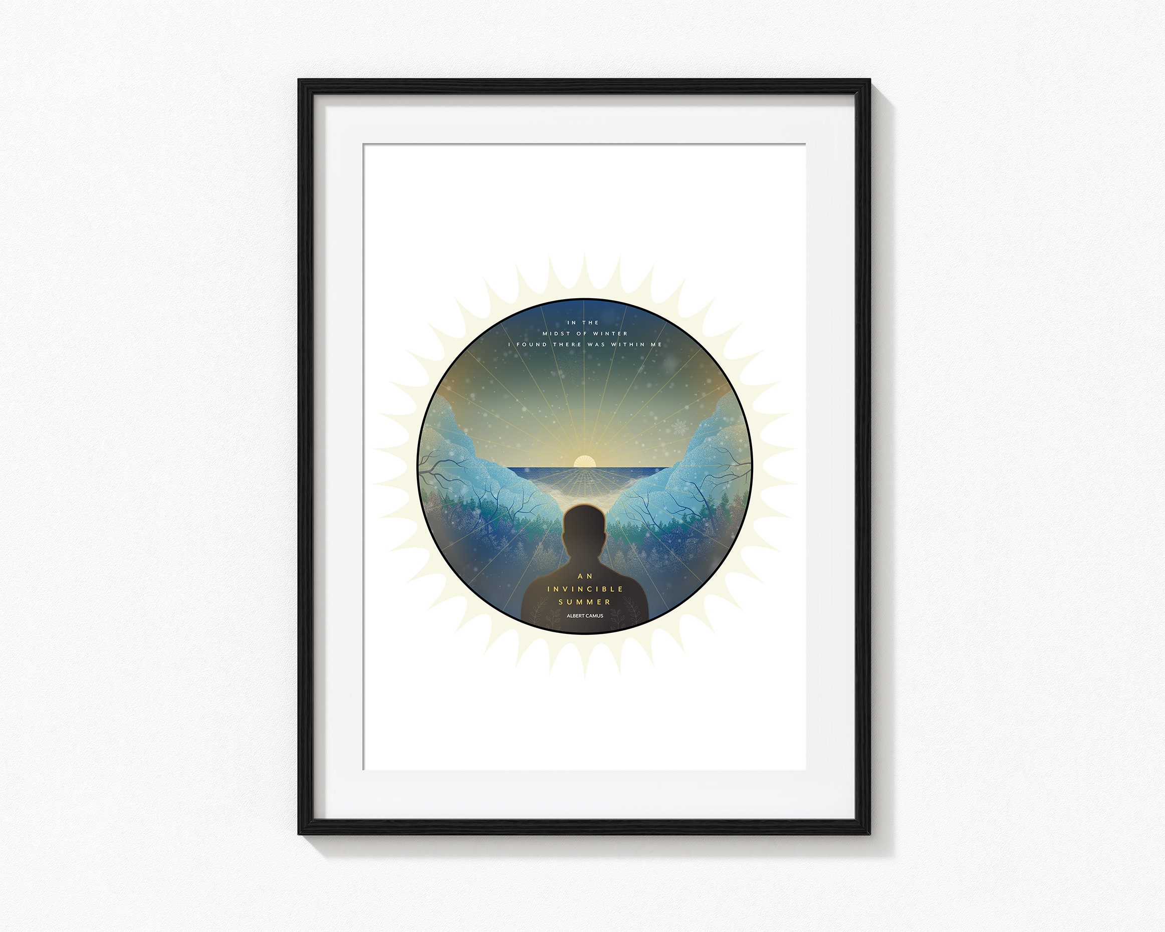 Albert Camus - an Invincible Summer - Landscape Vector Illustration ...