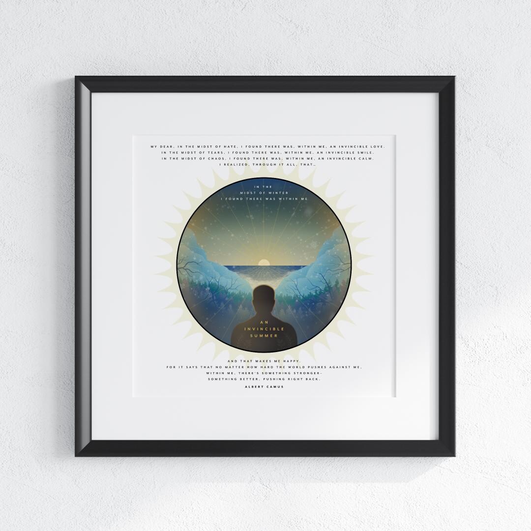 Albert Camus - an Invincible Summer - Landscape Vector Illustration ...