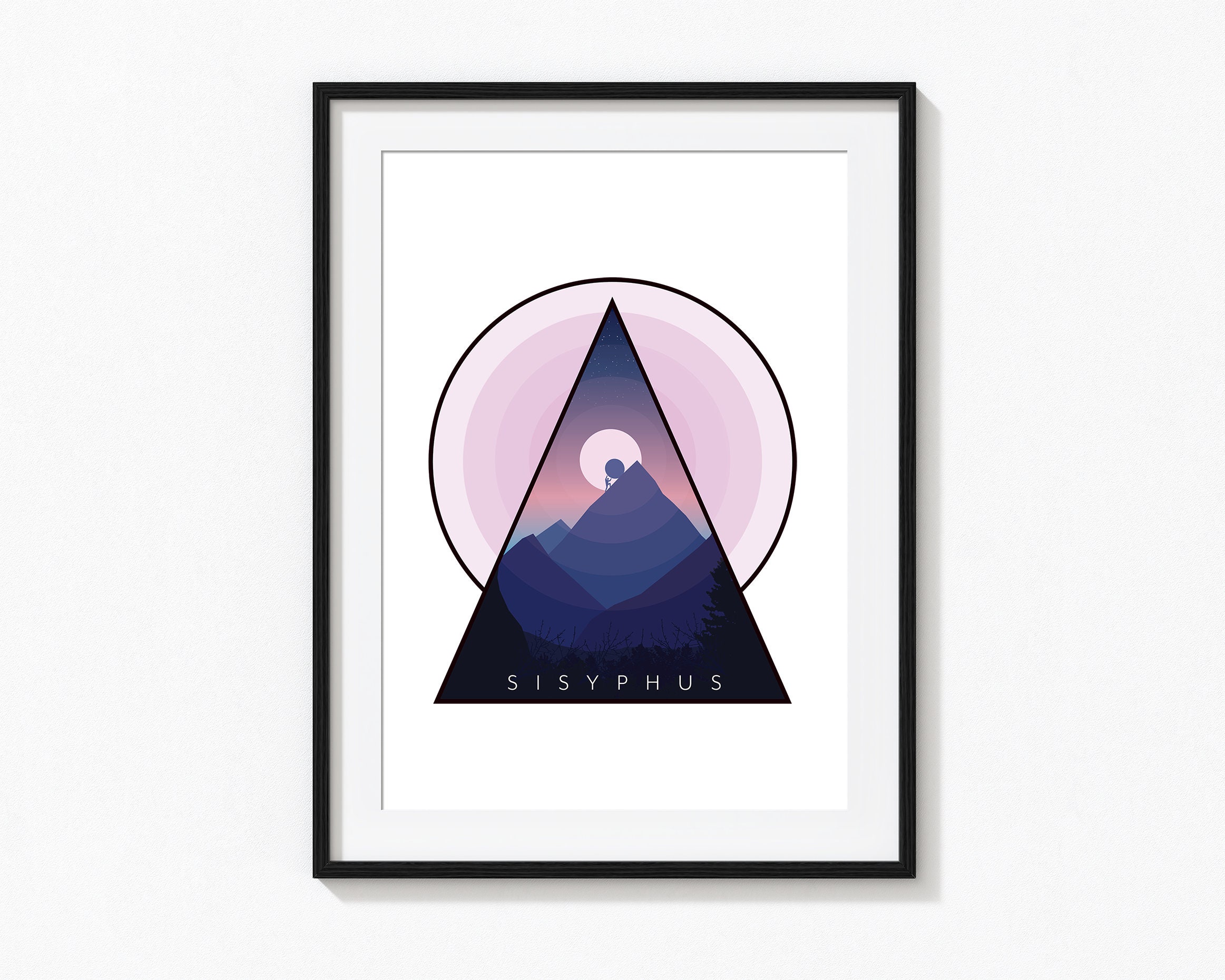 Sisyphus Landscape Art Print: Albert Camus Philosophy (digital Download ...