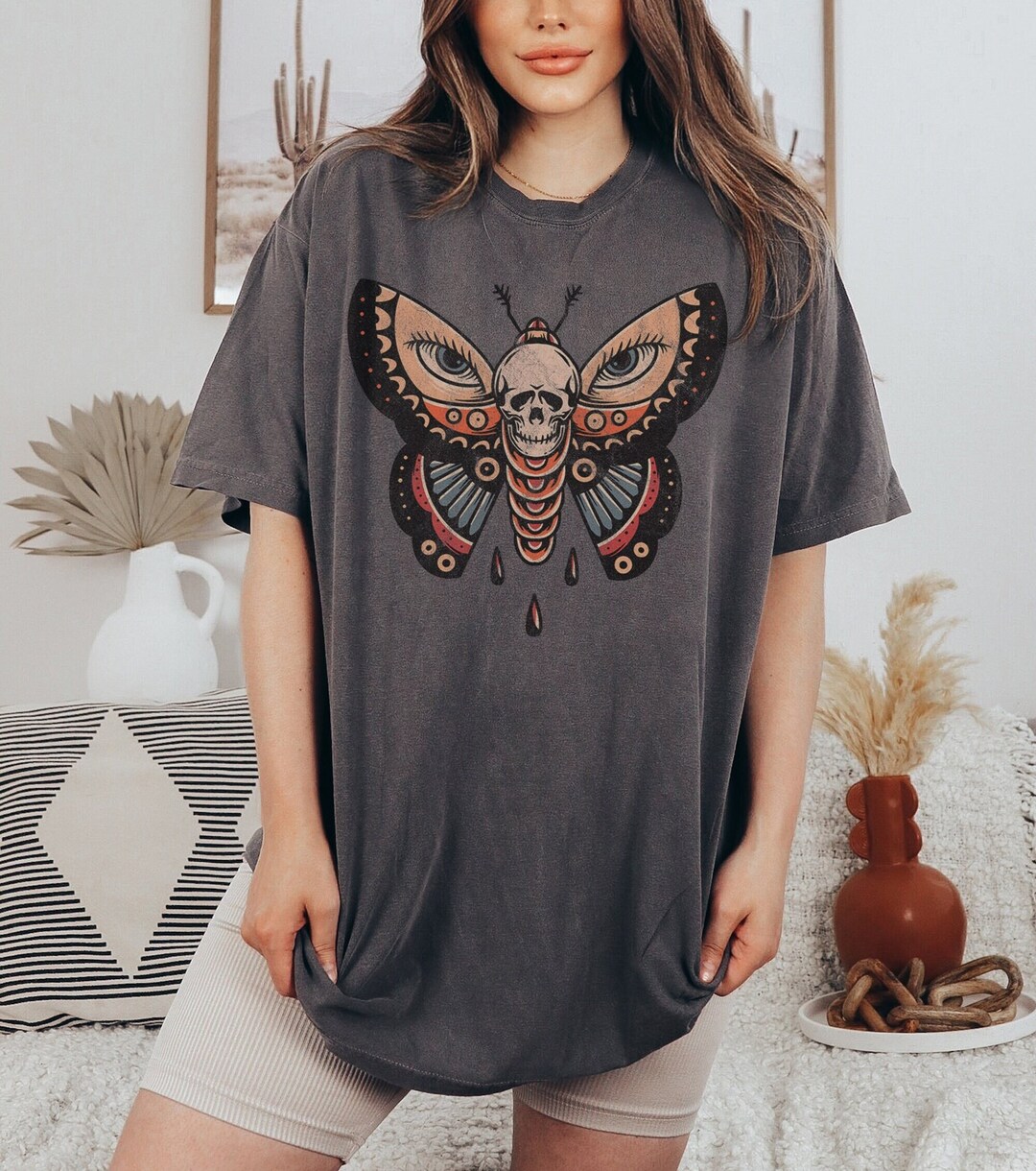 Vintage Moth Shirt, Goblincore Clothing, Weirdcore, Witchcore T Shirt ...