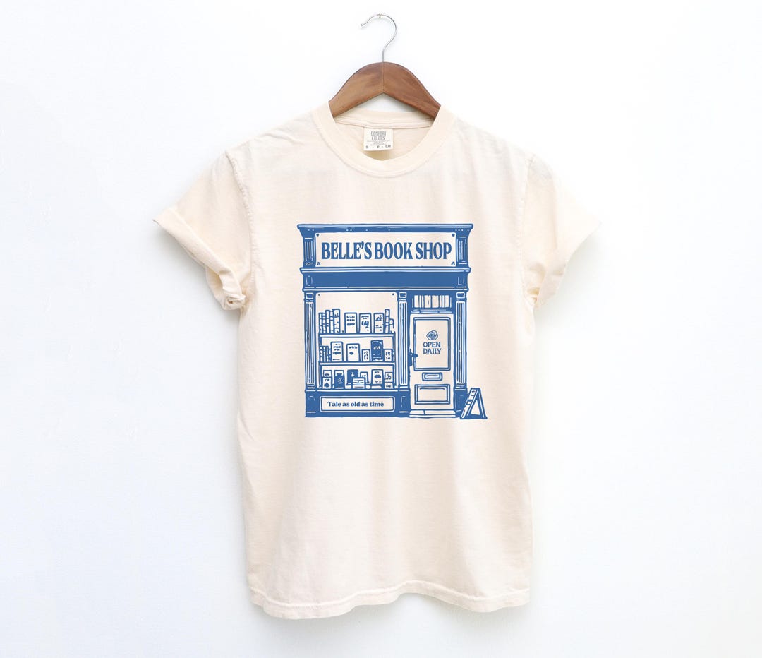 Beauty and the Beast Belle's Book Shop Shirt Book Lovers Tshirt Book ...