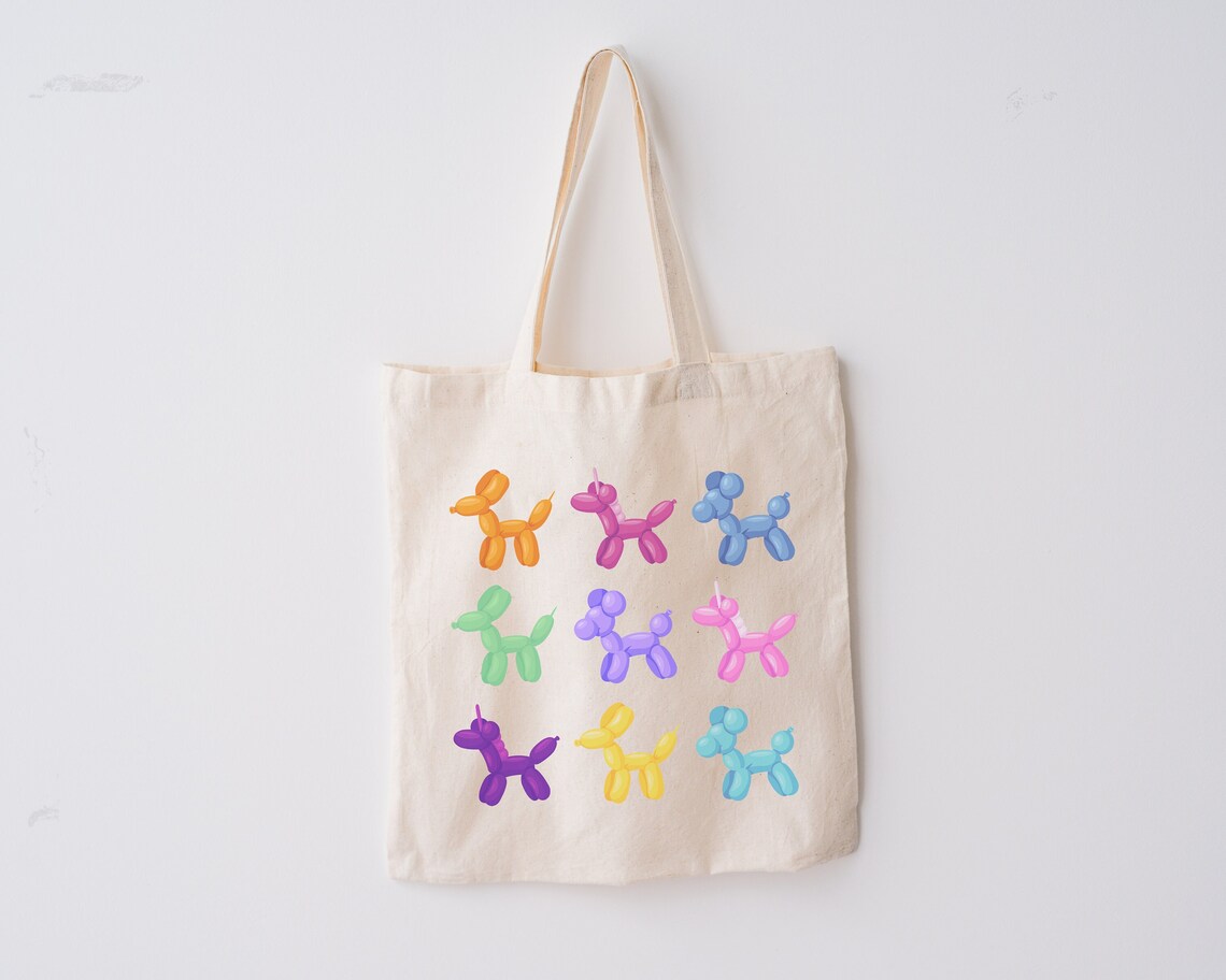 Clowncore Tote Bag Kidcore Balloon Animals Balloon Artist - Etsy