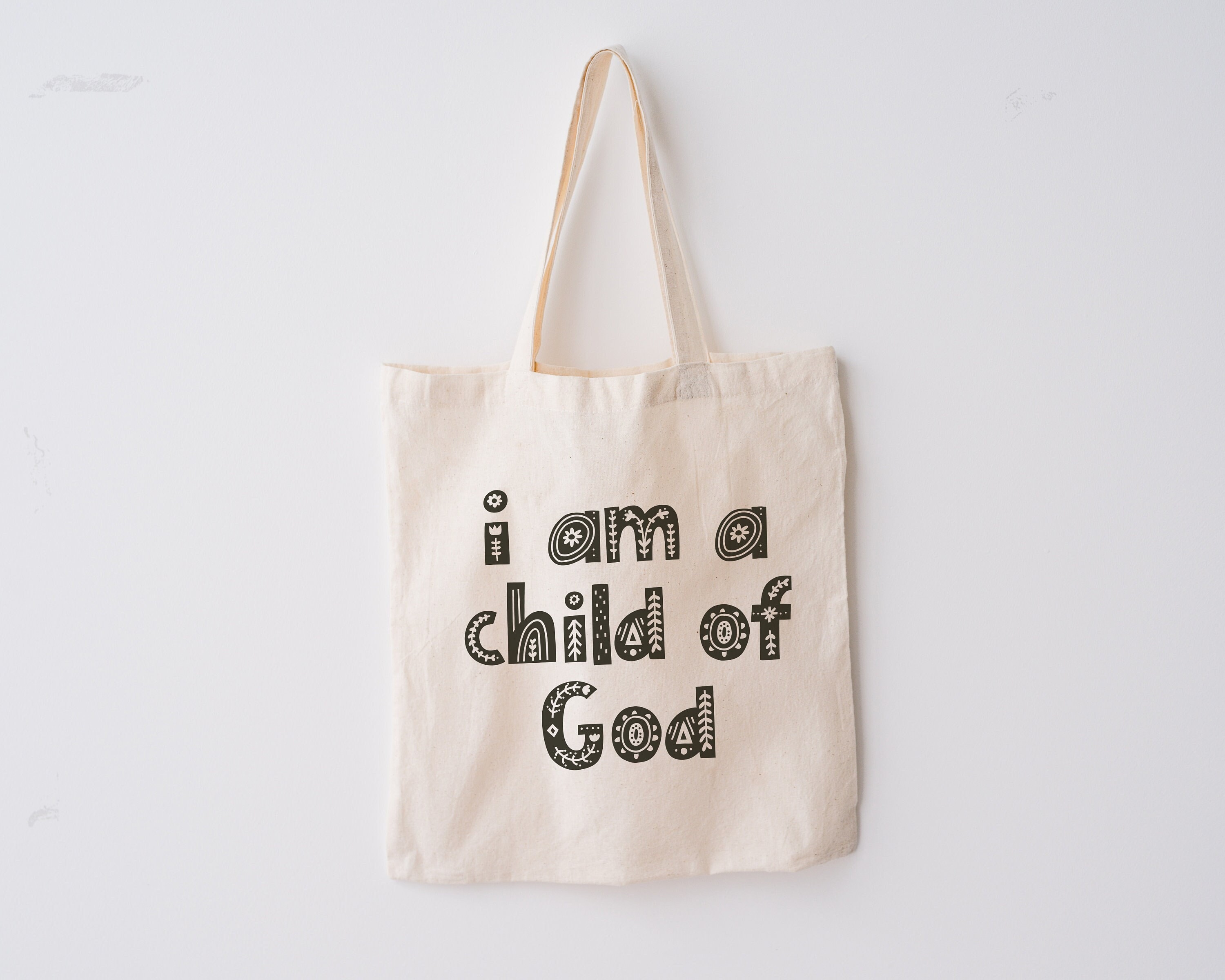 Christian Tote Bag I Am A Child of God Primary Scripture - Etsy