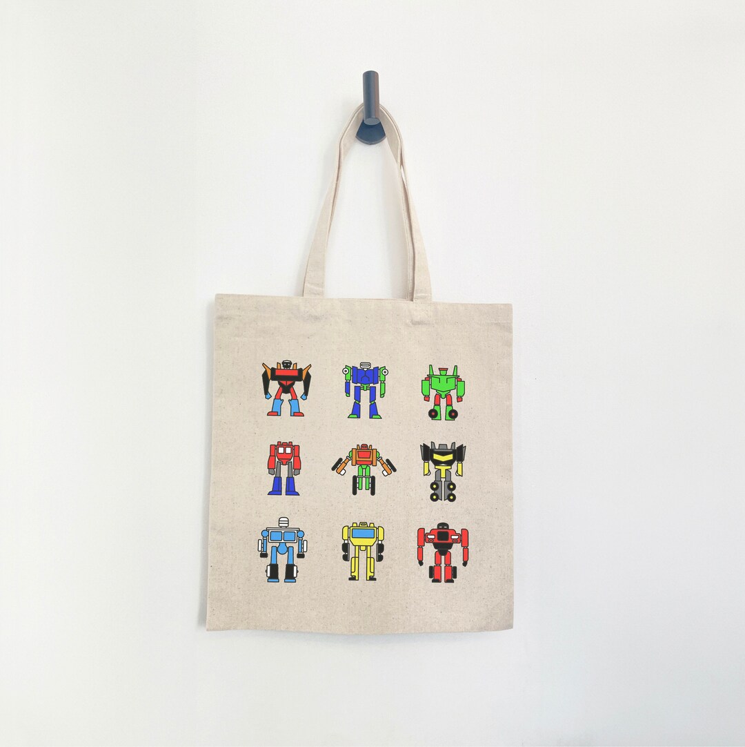 Kids Robot Tote Bag, Children's Reading Library Bag, Boy Birthday Gift ...