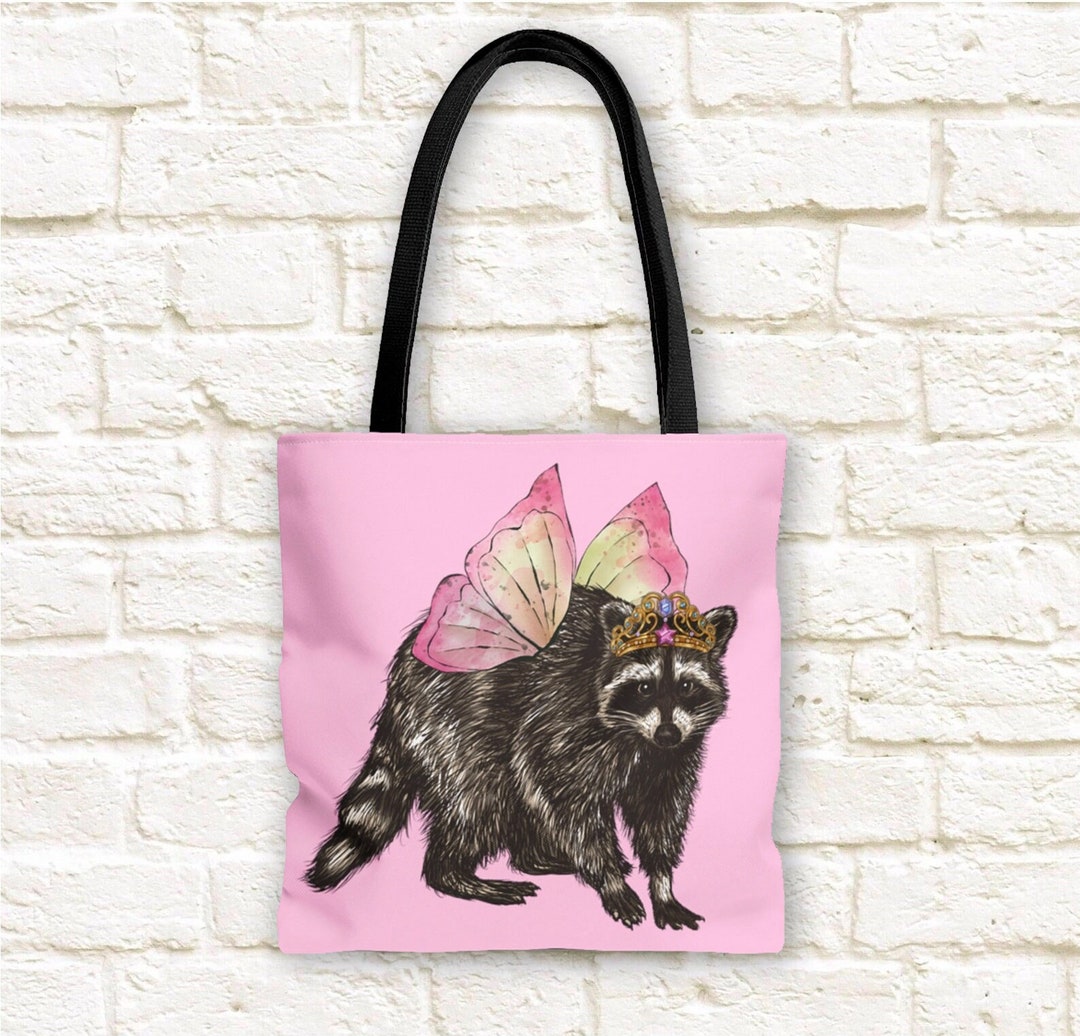 Raccoon Tote Bag, Fairy, Princess, Weirdcore, Weird Stuff, Funny Bag ...
