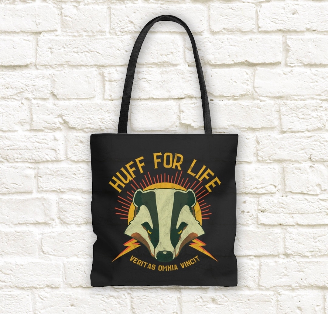 Vintage Badger Tote Bag, Bookish Tote Bag, Badger, Wizard House Bag ...