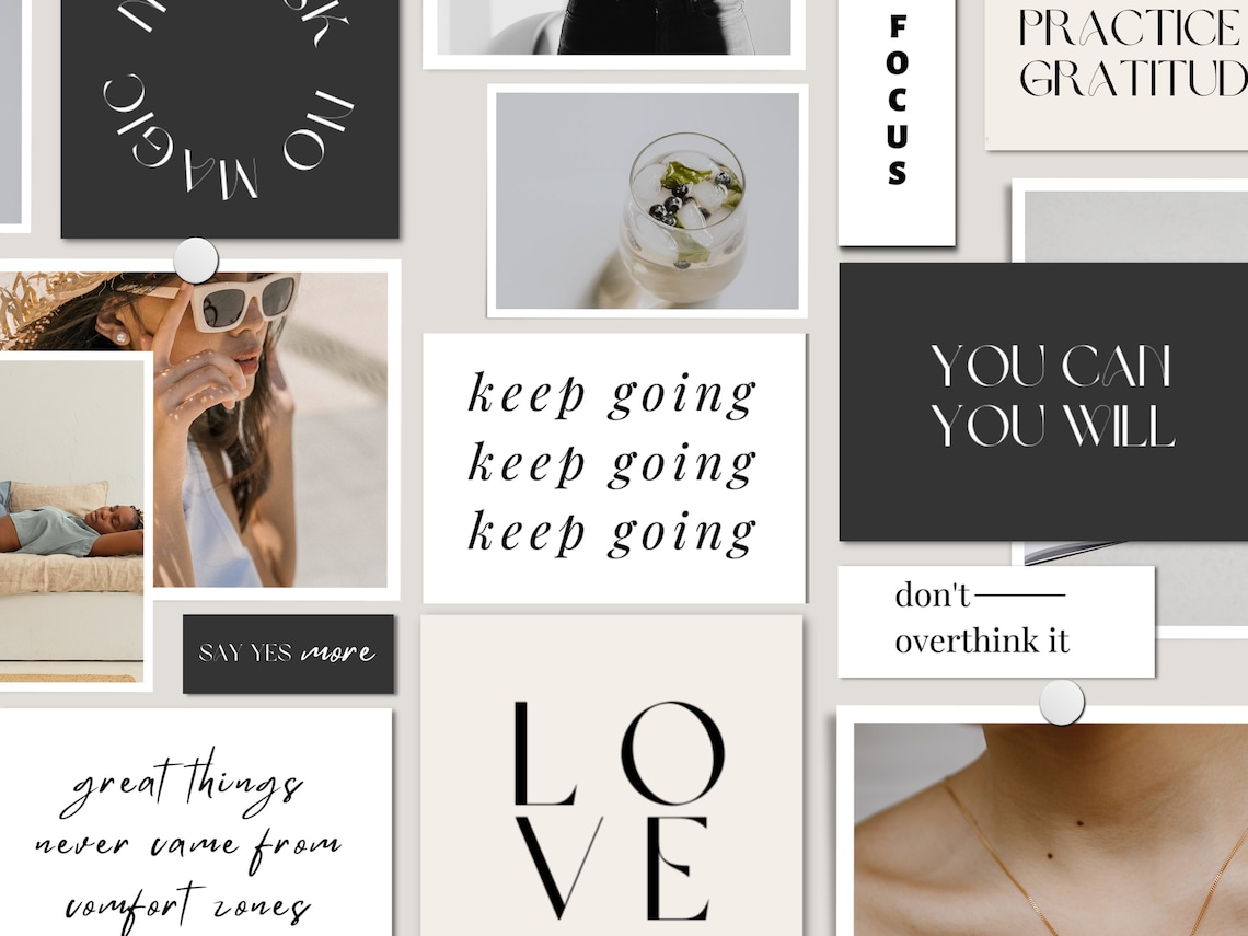Motivational Vision Board Quotes Printable 2024 Vision Board - Etsy