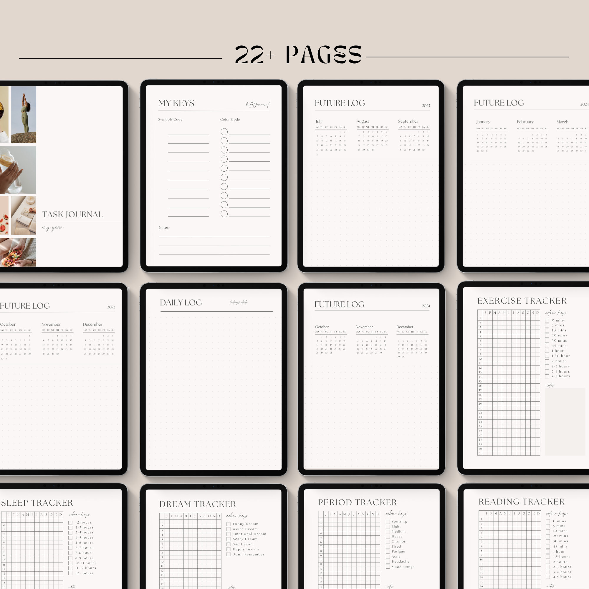 Editable Task Journal With Habit Trackers - Etsy