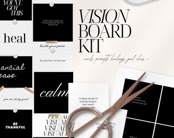 Vision Board Worksheet Printable, Goal Setting Planner, Life & Career ...