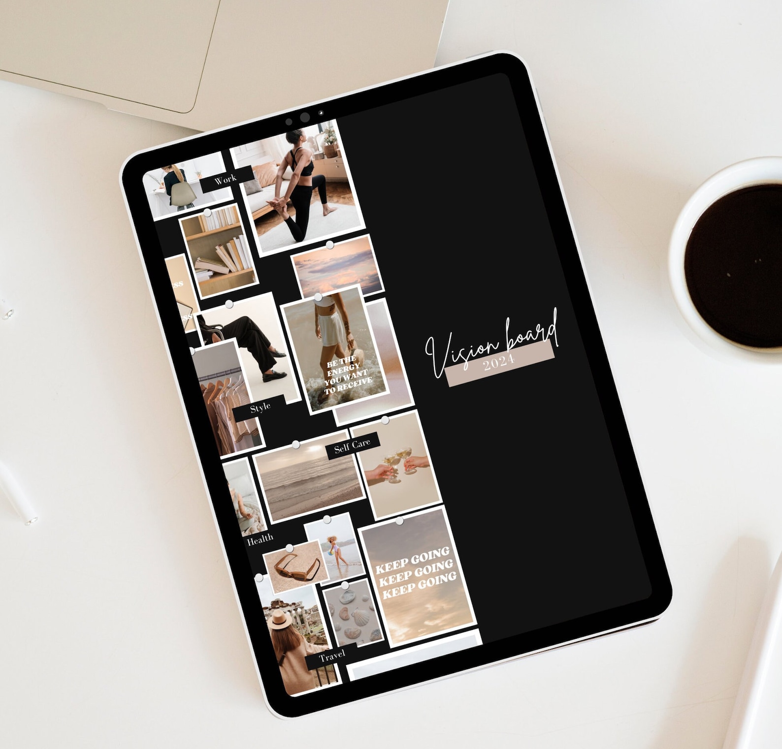 Digital Vision Board Notebook Cover, Digital Notebook Cover, Vision ...