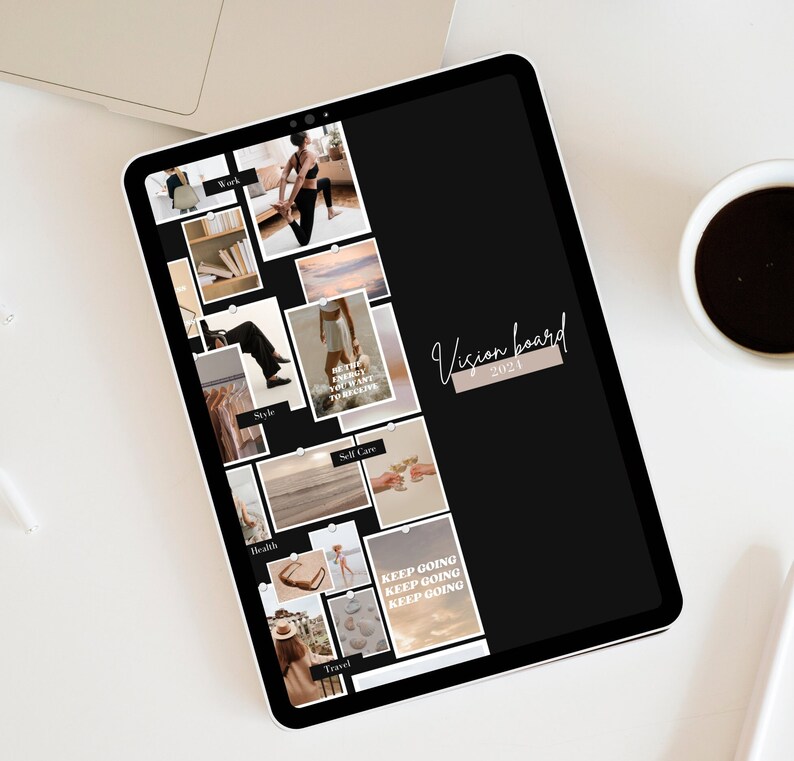 Digital Vision Board Notebook Cover, Digital Notebook Cover, Vision ...