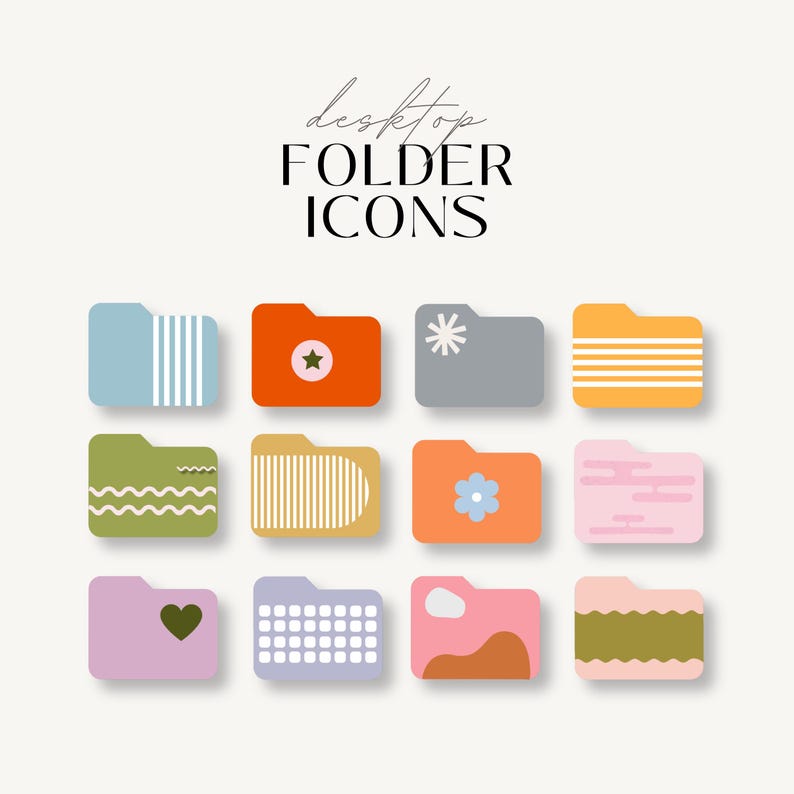 Mac Folder Icons, Desktop Folder Covers - Etsy