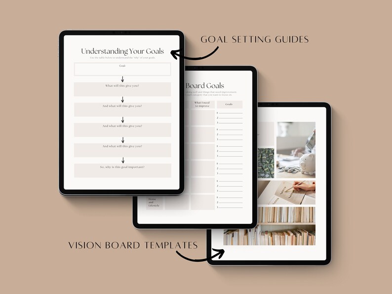 Digital Goal Planner, Vision Board Planner, Vision Board Goals, 2025 ...