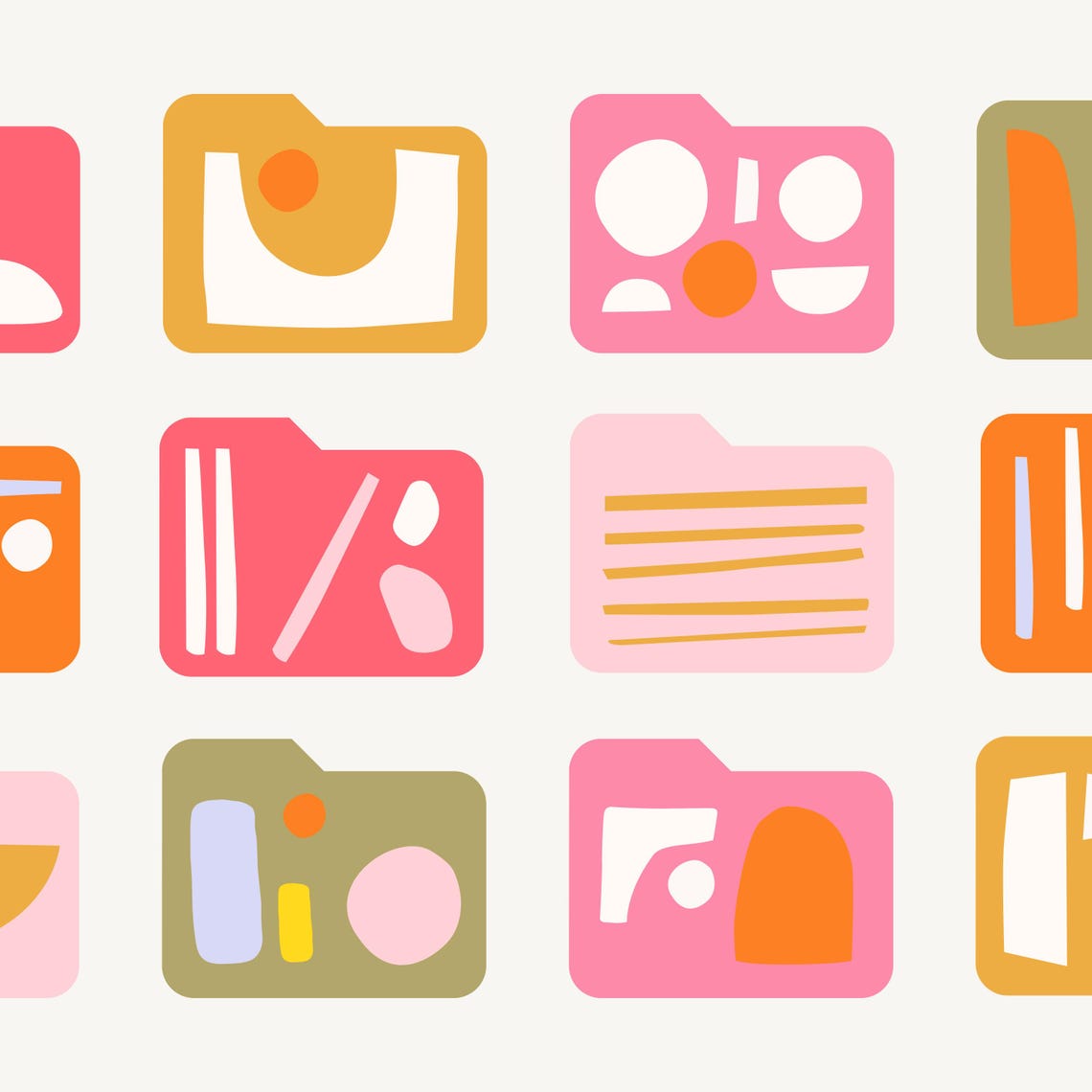 Colorful Desktop Folder Icons: Mac Organization (digital Download) - Etsy