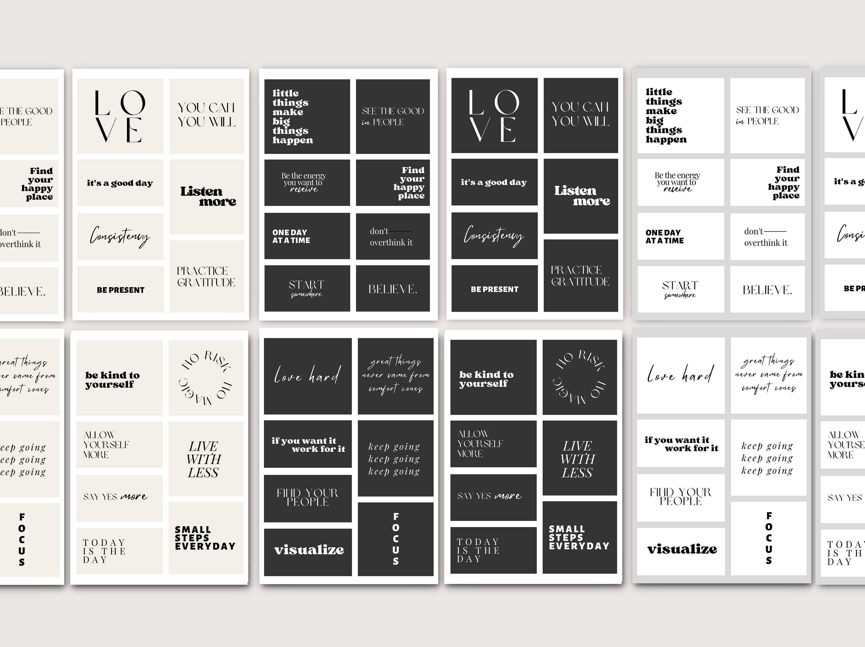 Motivational Vision Board Quotes Printable 2024 Vision Board - Etsy