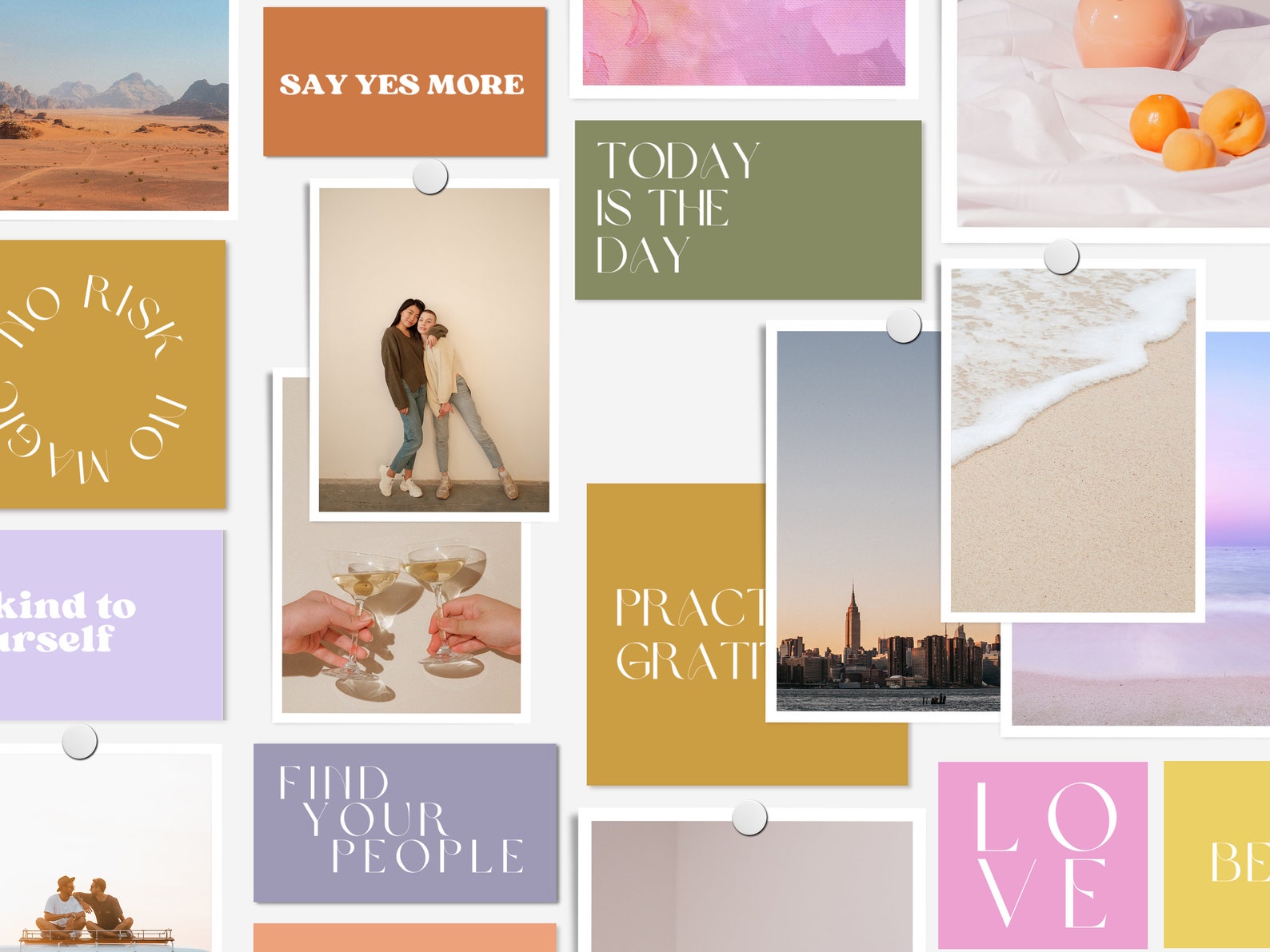 Vision Board Quotes, Printable 2025 Vision Board, Motivational Sayings ...