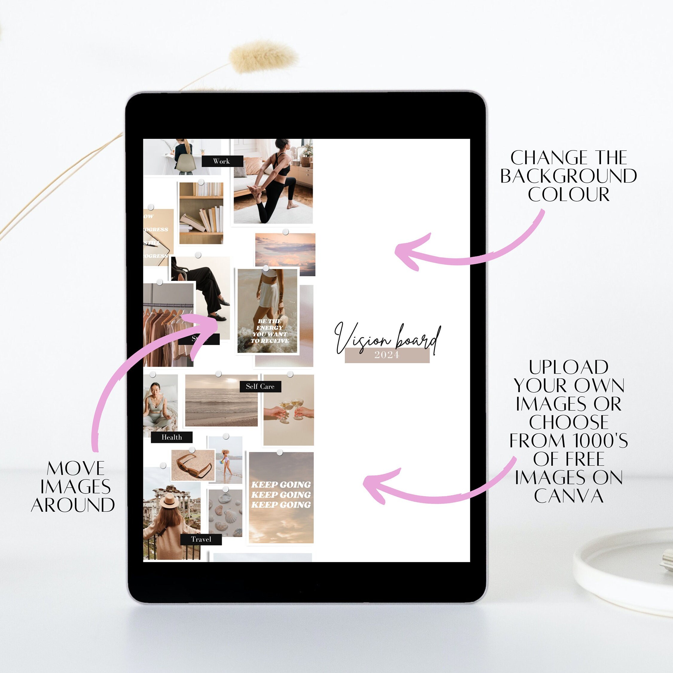 Digital Vision Board Notebook Cover, Digital Notebook Cover, Vision ...