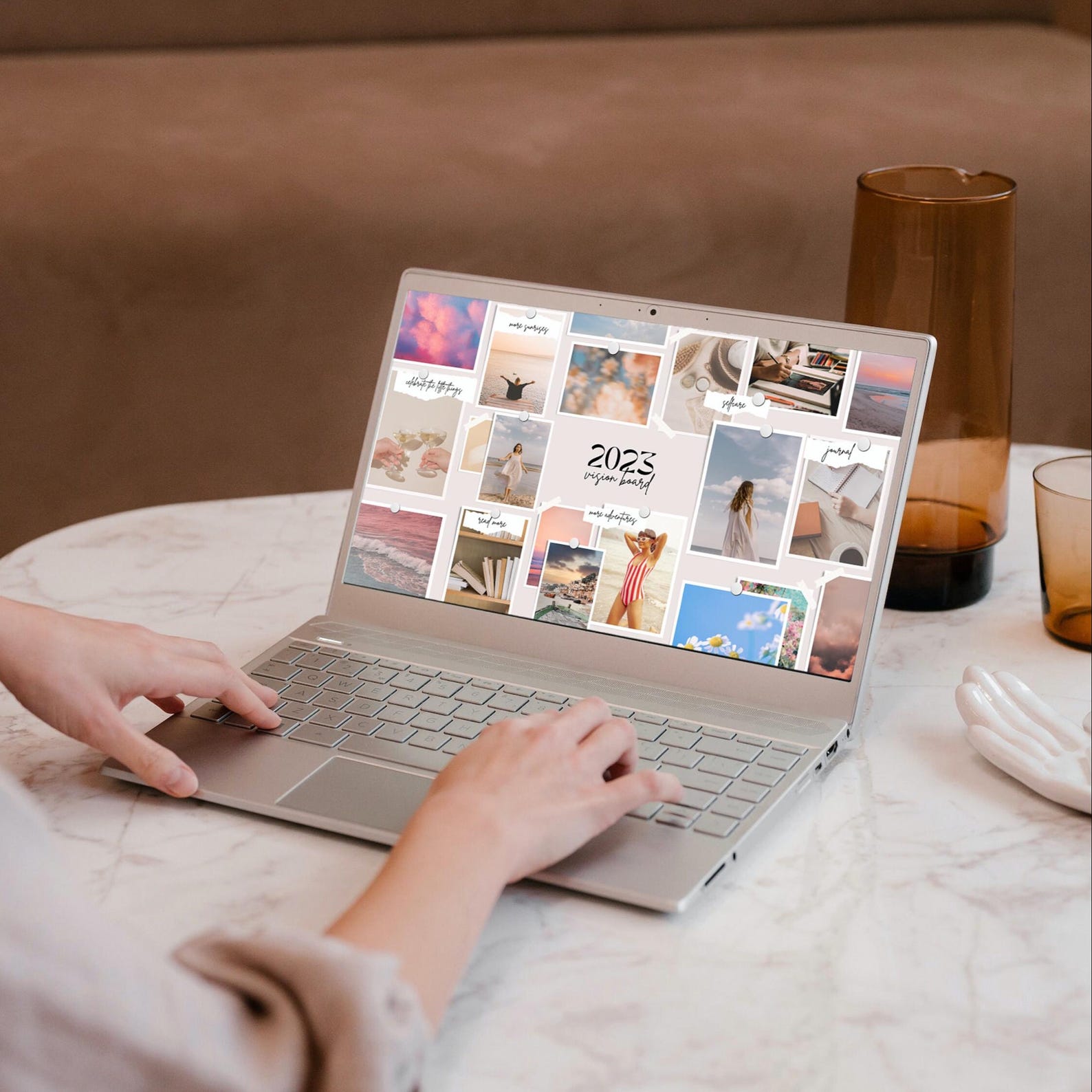 Desktop Wallpaper Vision Board Template - Etsy