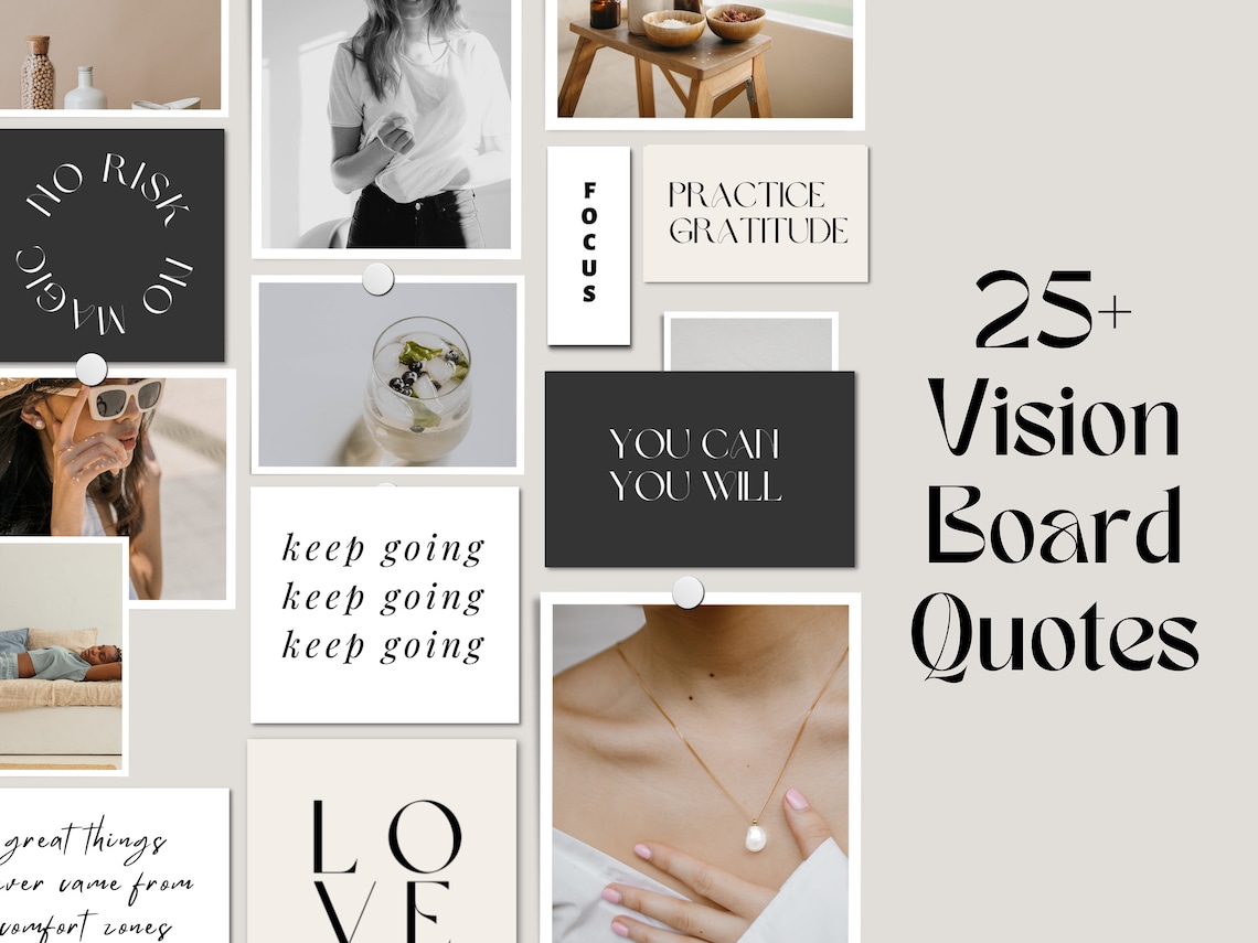 Motivational Vision Board Quotes Printable 2024 Vision Board - Etsy