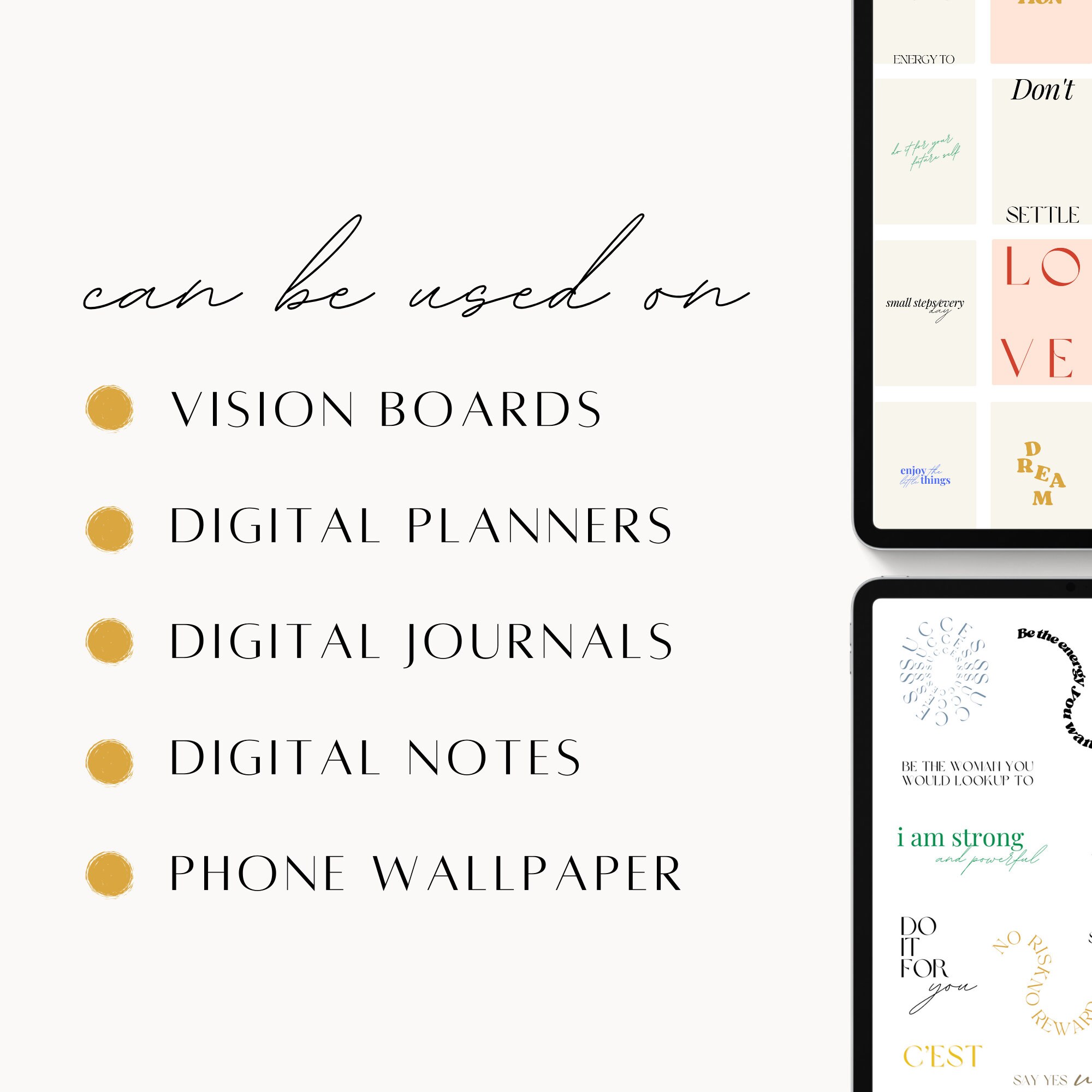 Aesthetic Digital Stickers Vision Board Stickers Digital - Etsy