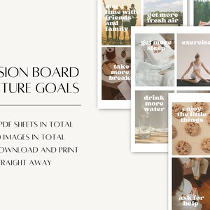 Vision Board Picture Goals, Printable 2025 Vision Board, Motivational ...