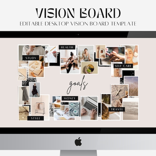 Digital Vision Board Template Canva 2023 Vision Board 2023 - Etsy