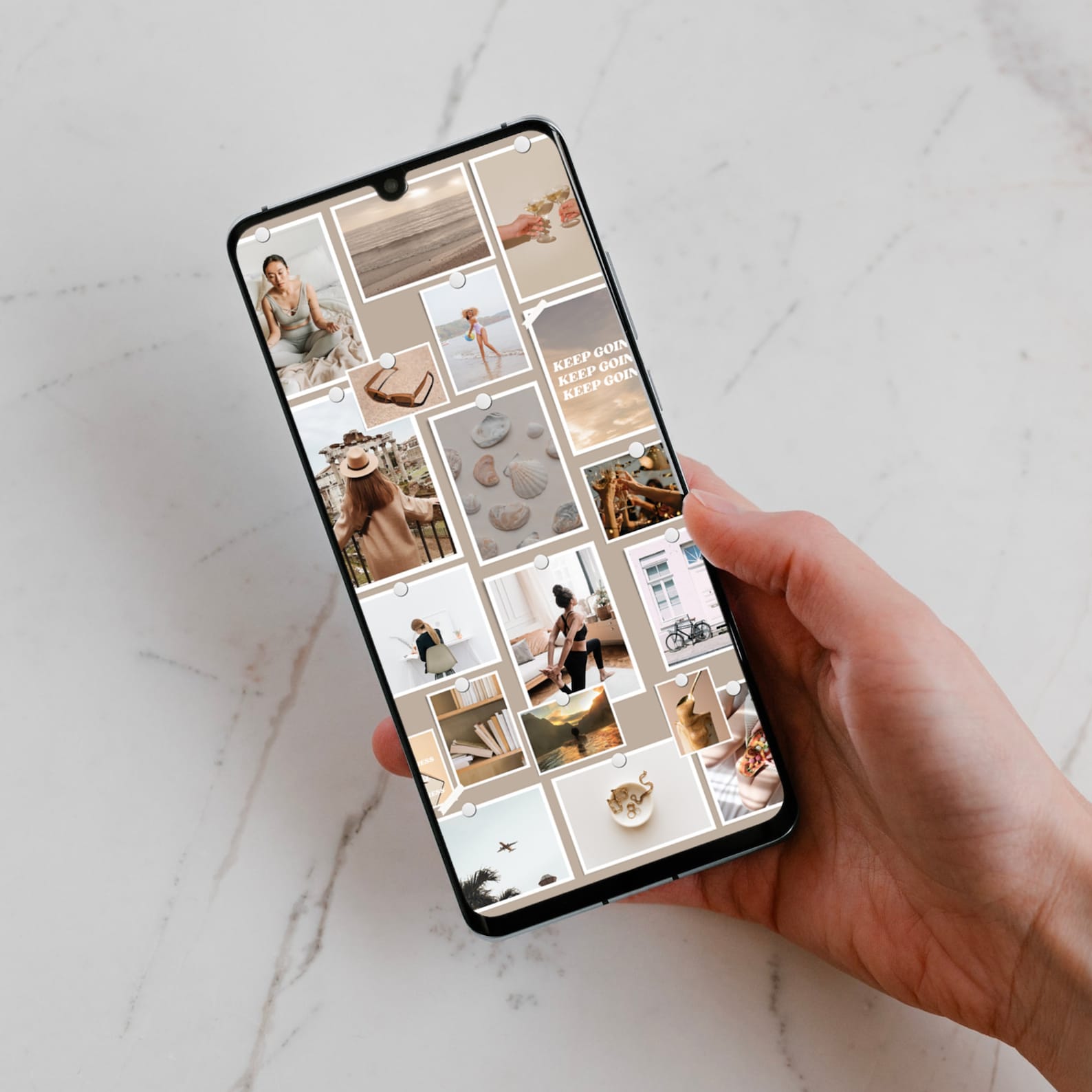 Vision Board, Phone Wallpaper, Canva Template, Vision Board Lockscreen ...