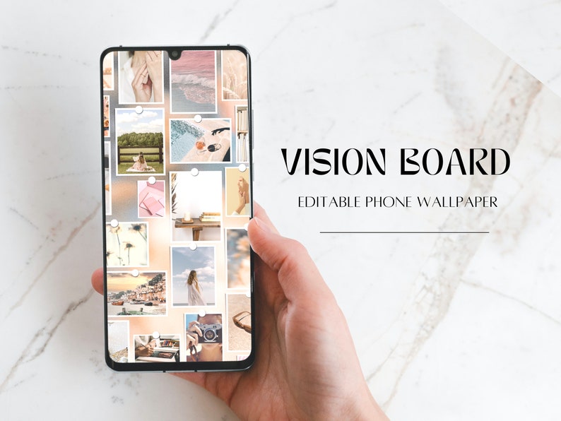 Phone Wallpaper Vision Board Canva Template Vision Board - Etsy