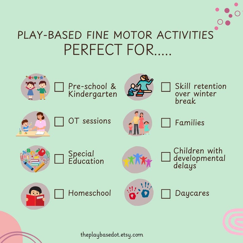 Holiday Fine Motor Fun Activity Pack | Ot-designed Printable Worksheets ...