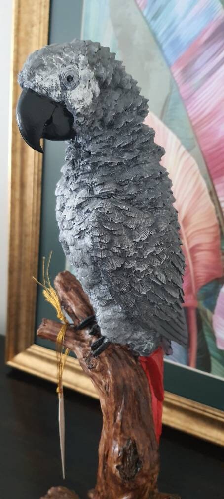 Macaw Parrot Statue, Resin Parrot Sculpture, Tropical Bird Figurine ...