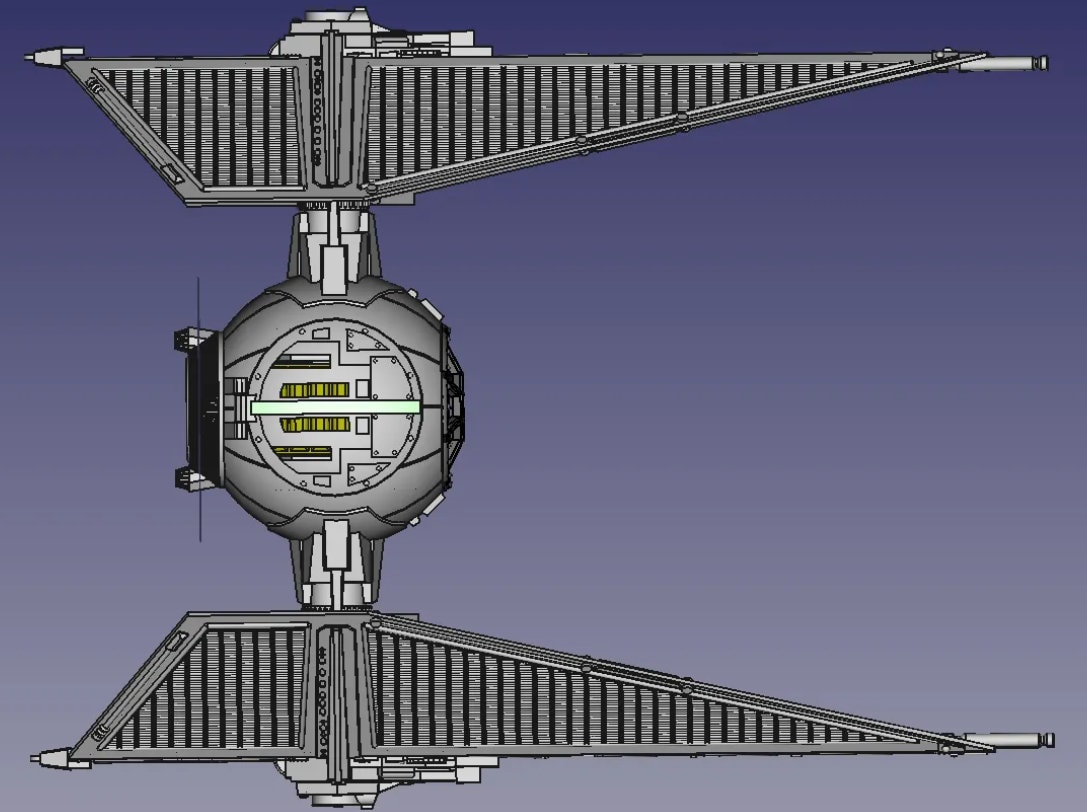 TIE Interceptor (3.75" Action Figure Scale) - Etsy