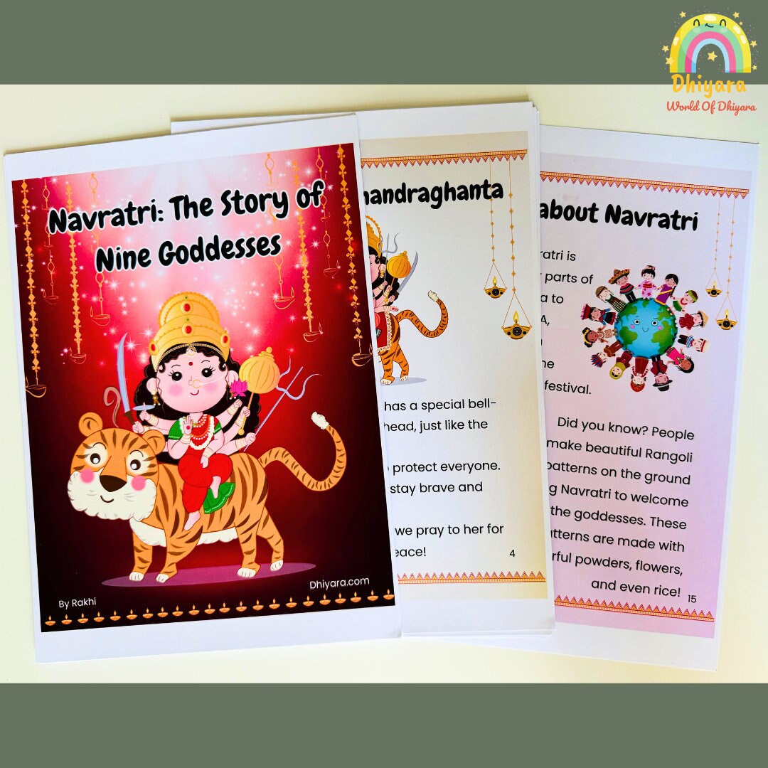 Navratri Storybook & Activity Bundle | Digital Printable for Kids | Fun ...