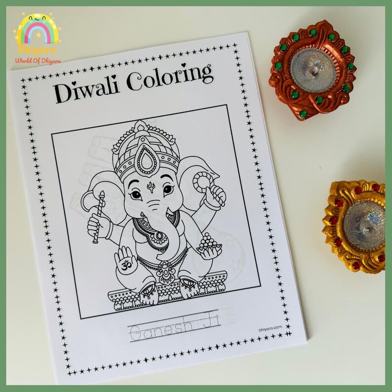20 Printable Diwali Coloring Pages for Kids Fun & Educational Diwali ...