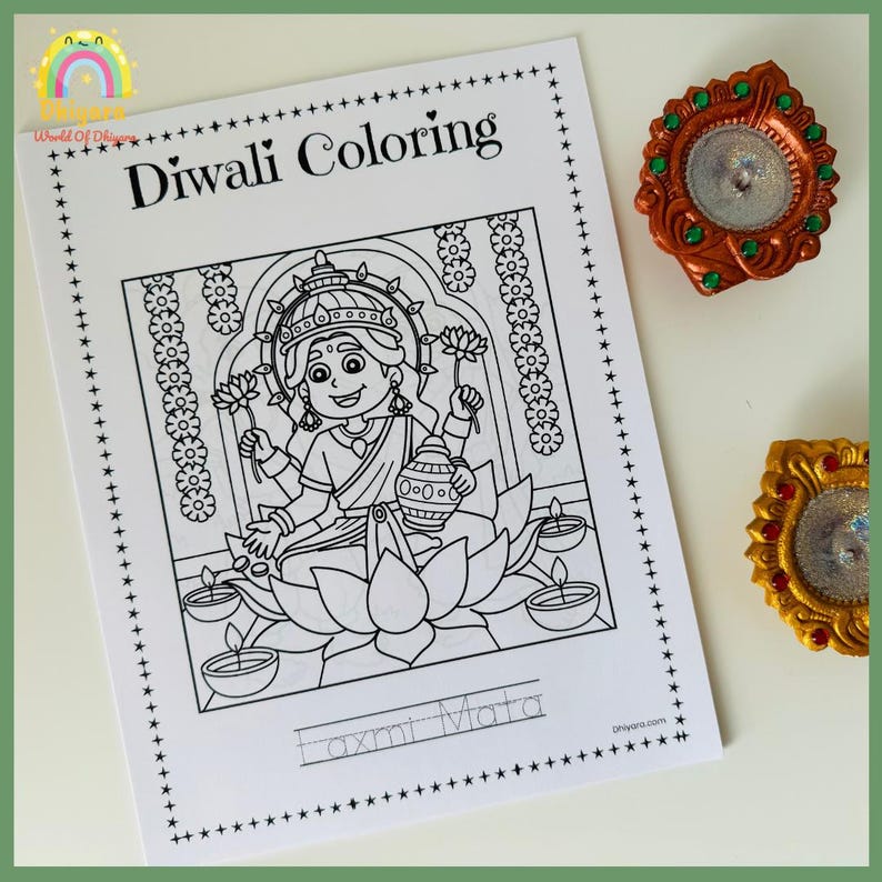 20 Printable Diwali Coloring Pages for Kids Fun & Educational Diwali ...