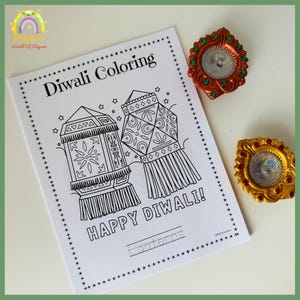 20 Printable Diwali Coloring Pages for Kids | Fun & Educational Diwali ...