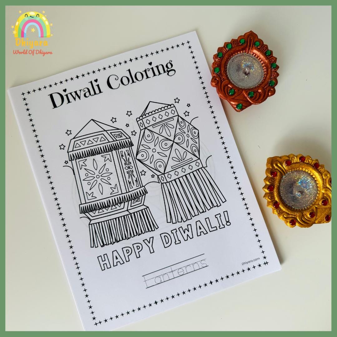 20 Printable Diwali Coloring Pages for Kids Fun & Educational Diwali ...